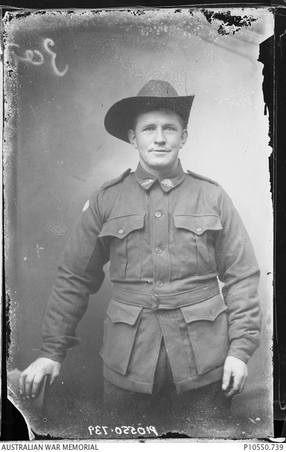 Portrait of an unidentified Australian soldier. From the Thuillier ...