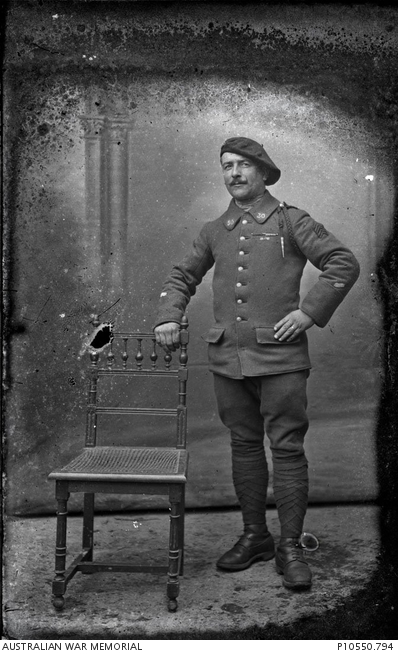 Portrait of an unidentified French soldier. From the Thuillier ...