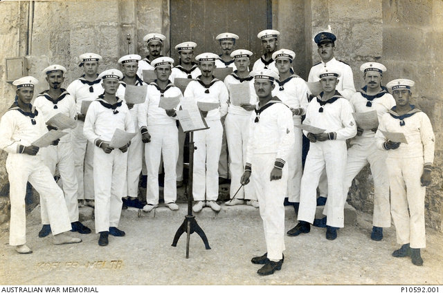 Members of the crew of the SMS Emden, prisoners of war held on the ...