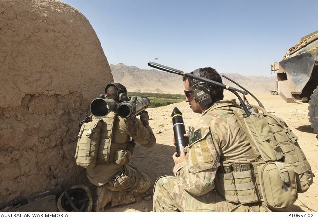Members of Mentoring Task Force Three (MTF-3) preparing to fire a M3 ...