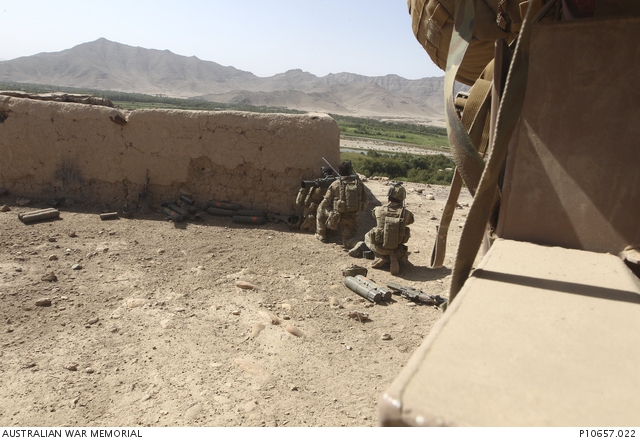Members of Mentoring Task Force Three (MTF-3) preparing to fire a M3 ...