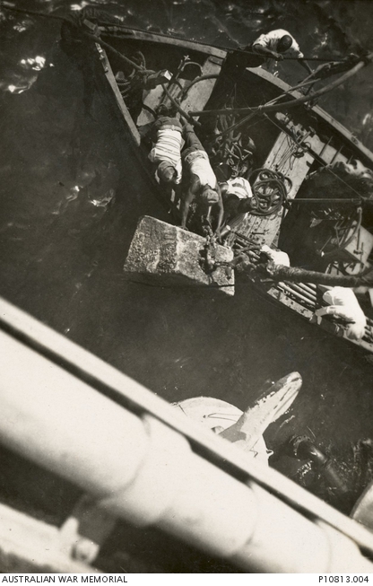 "Clearing Perth's anchor at Aden". This image is from a collection ...