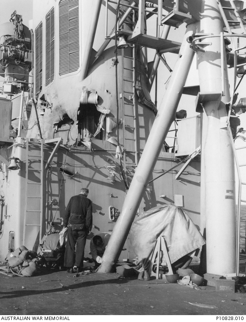 One of a series of photographs taken aboard HMAS Hobart off Vietnam on ...