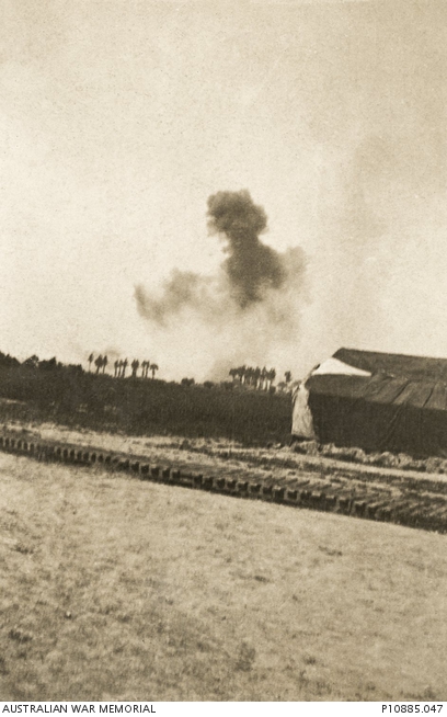 Smoke above the horizon at the Western Front. 1010 Sergeant George ...