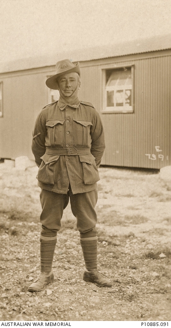 Outdoor portrait of an unidentified soldier. An image from the ...