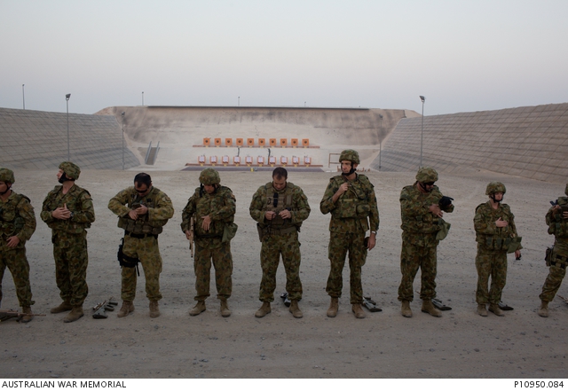 ADF personnel undertake weapons firing training at a Reception Staging ...