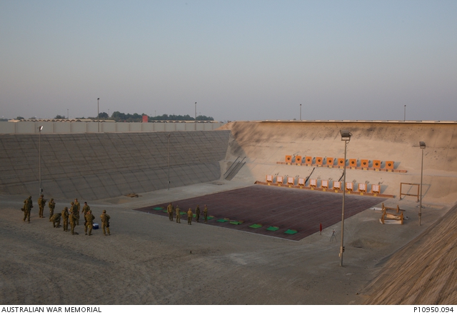 ADF personnel undertake weapons firing training at a Reception Staging ...