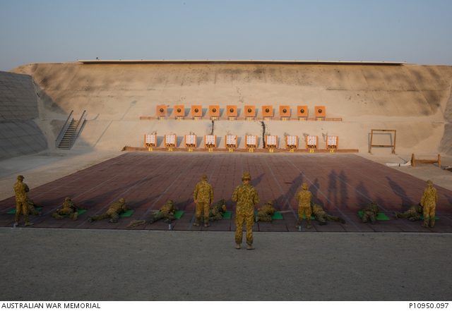 ADF personnel undertake weapons firing training at a Reception Staging ...