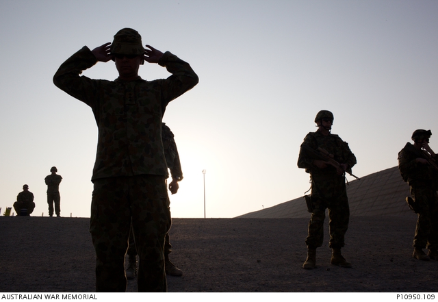 ADF personnel undertake weapons firing training at a Reception Staging ...