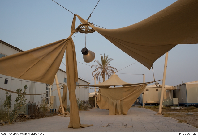 Living quarters of ADF personnel at the former Canadian Compound after ...