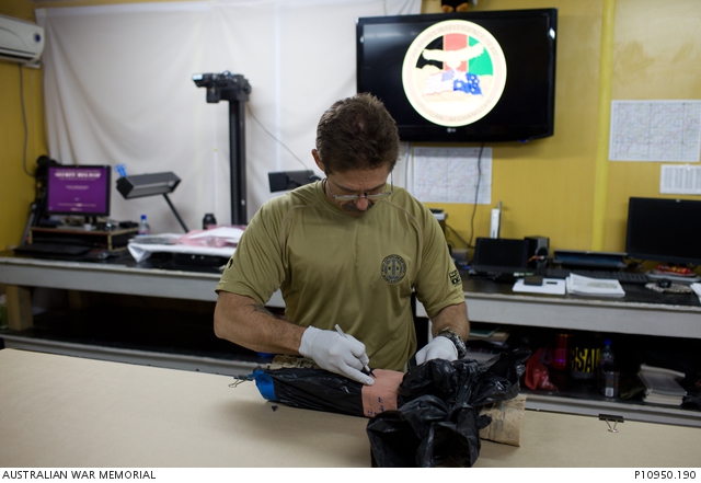 Warrant Officer Rodney Amos RAAF, an Explosive Ordnance Disposal (EOD ...