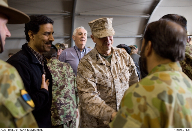 US Commander in Chief General Allen, International Security Assistance ...
