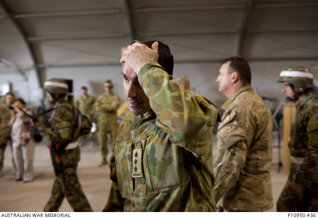 Colonel Simon Stuart, ADF, at the Combined Team Uruzgan (CTU) hand over ...