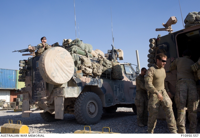 Following a mission, members of the 3rd Battalion, The Royal Australian ...