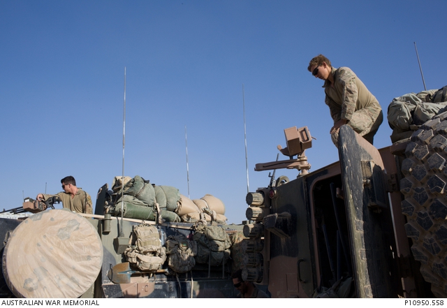 Following a mission, members of the 3rd Battalion, The Royal Australian ...