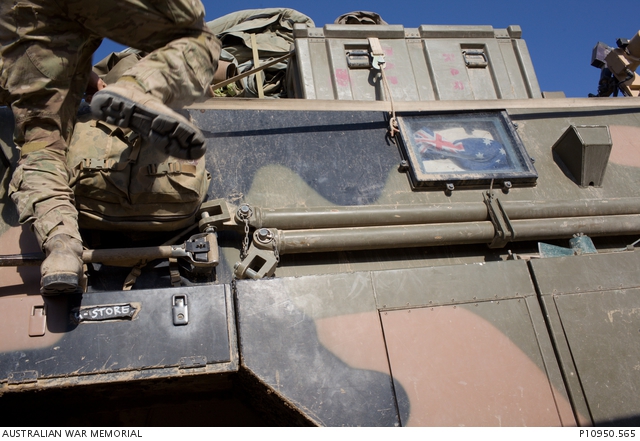 Following a mission, members of the 3rd Battalion, The Royal Australian ...