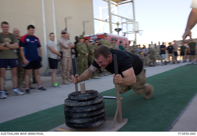 The Tarin Kot Gym Strong Man Competition which included members of the ...