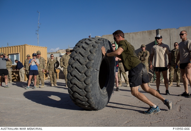 The Tarin Kot Gym Strong Man Competition which included members of the ...