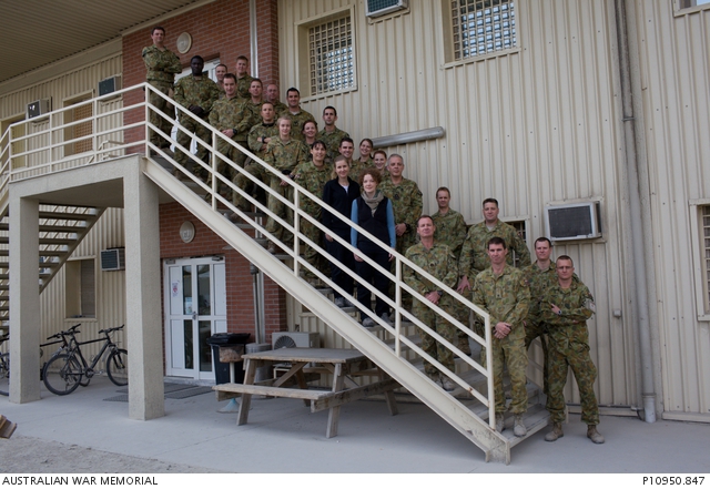 Group portrait of the HQ Staff, Headquarters Joint Task Force 633 ...