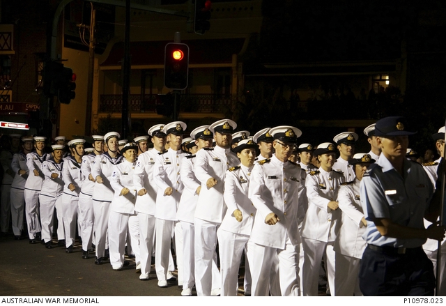 Members of the Royal Australian Navy contingent of the inaugural ...