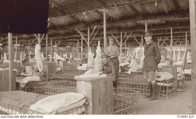 The interior of No 3 Australian Auxiliary Hospital, in the Heliopolis ...