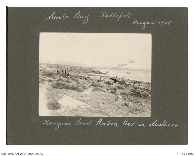 "Suvla Bay, Gallipoli. Kangaroo Beach Pontoon Pier in distance" (Album ...