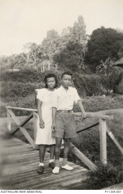 Informal portrait of Betty Cecily Tang and her brother, residents of ...