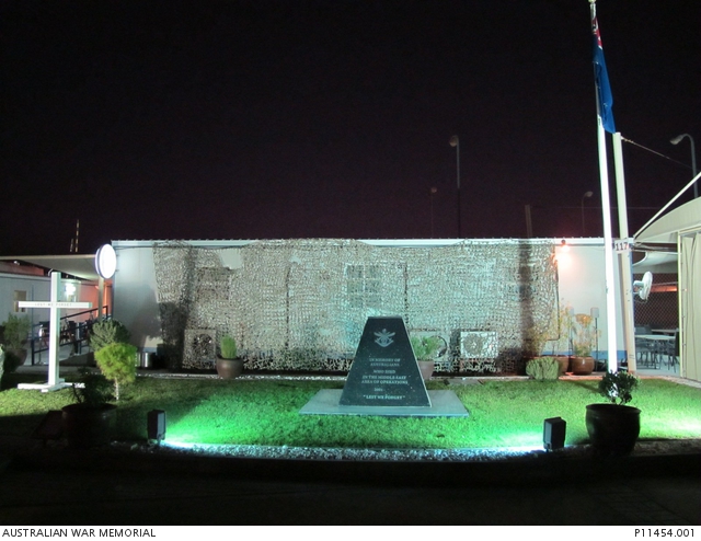 War memorial inside the Australian compound at Al Minhad Air Base. One ...