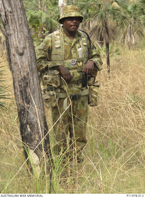 Informal portrait of NORFORCE recruit Neil Hodgson. One of a series of ...