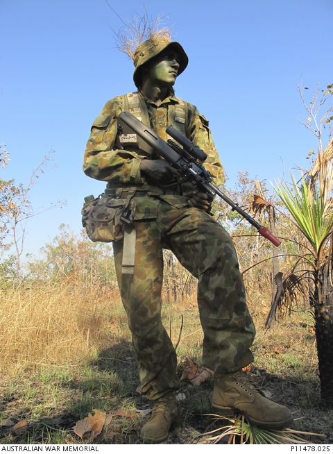 Informal portrait of NORFORCE recruit Brendan Yunupingu. One of a ...