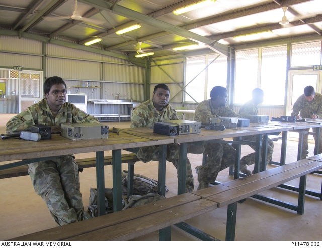 NORFORCE recruits training to use communication equipment. One of a ...