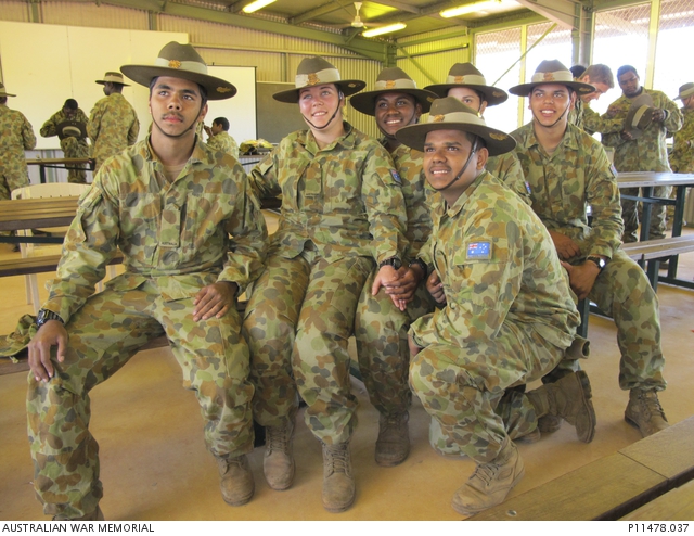 Informal group portrait of NORFORCE recruits. One of a series of ...