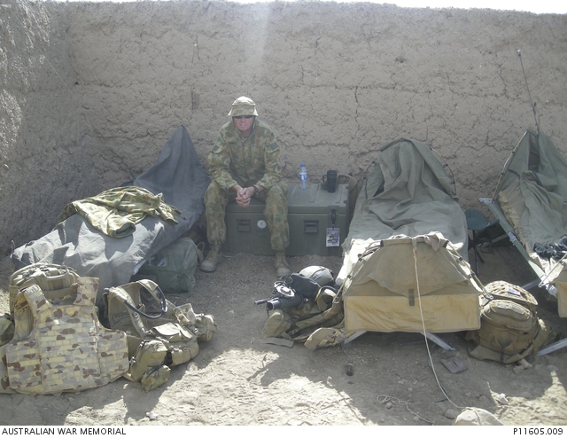 Temporary sleeping area in an abandoned compound used by Mentoring and ...