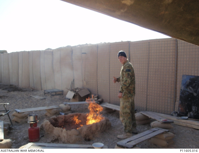 A member of Mentoring and Reconstruction Task Force 1 (MRTF-1), at the ...