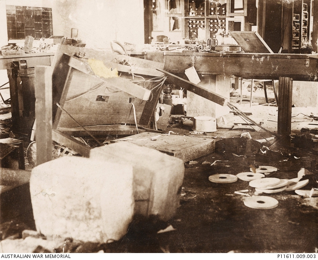 "Instrument room and instruments after Germans had finished" (Album ...
