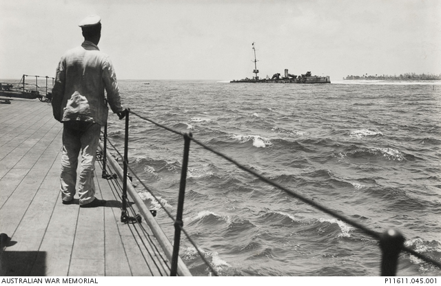 "The Emden ashore on North Keeling."(Album caption). View from the ...