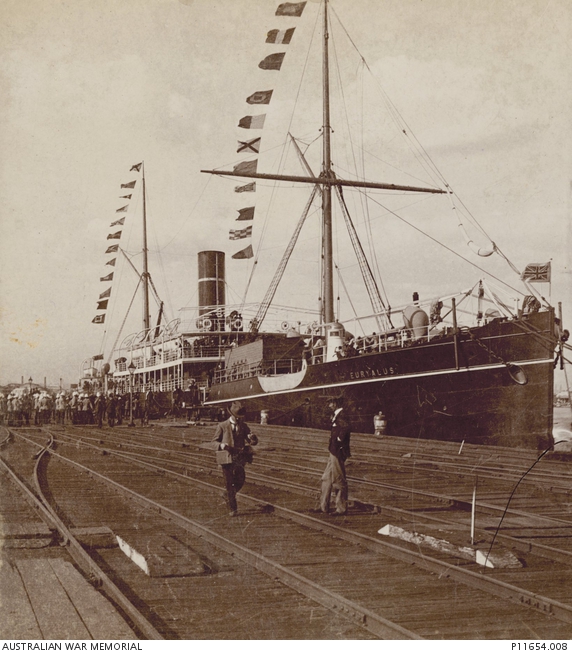 The Victorian Bushmen's contingent waiting to embark aboard the ...