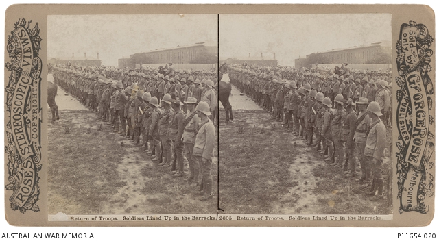 Victorian troops, most likely the First and Second (Mounted Rifles ...