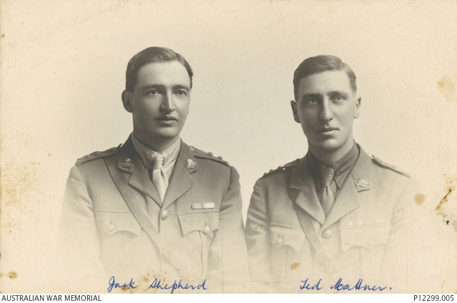 Studio portrait of Lieutenant Eric John (Jack) Shepherd MM and ...