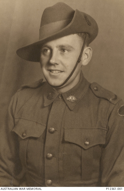Studio portrait of NX45750 Private (Pte) Claude Carter, 2/20 Battalion ...
