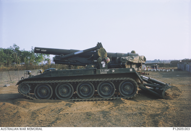 A United States Army tracked 8 inch howitzer. One of a series of images ...