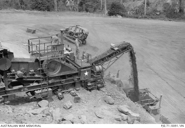 South Vietnam. March 1971. The quarry at Night Defence Position Garth ...