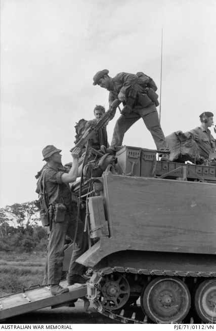 Phuoc Tuy Province, South Vietnam. March 1971. Preparing for a lift ...
