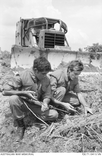 Aboriginal 1202577 Sapper Claude Malone of Brisbane, Qld (left), and ...