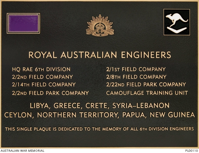 Royal Australian Engineers (6 Division Engineers) | Australian War Memorial