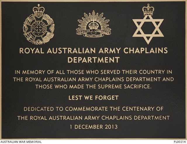 Royal Australian Army Chaplains Department | Australian War Memorial