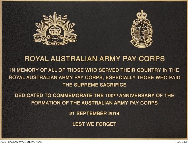 Royal Australian Army Pay Corps | Australian War Memorial