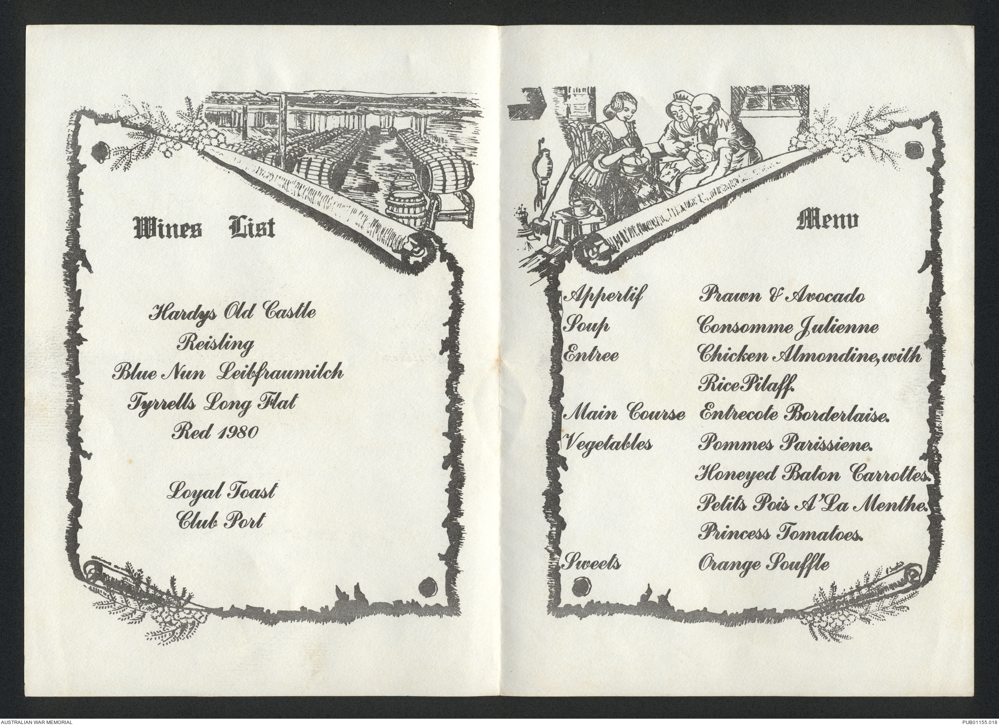 [Menu] 8/9 RAR Sergeants' Mess, Regimental Dining Out Night ...