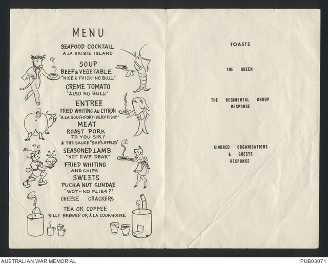 [Menu] 2/9 Australian Armoured Regimental Group Association 25th ...