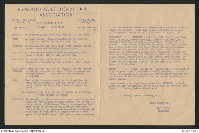 [Menu] Announcing Coronation Year Dinner | Australian War Memorial